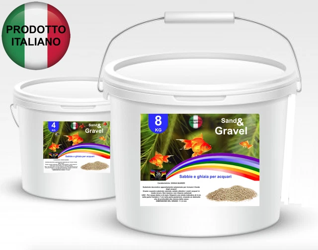 GHIAIA QUARZO BIANCO 4KG o 8KG PER ACQUARIO IN VASO RIGIDO EUR 4,90 ...