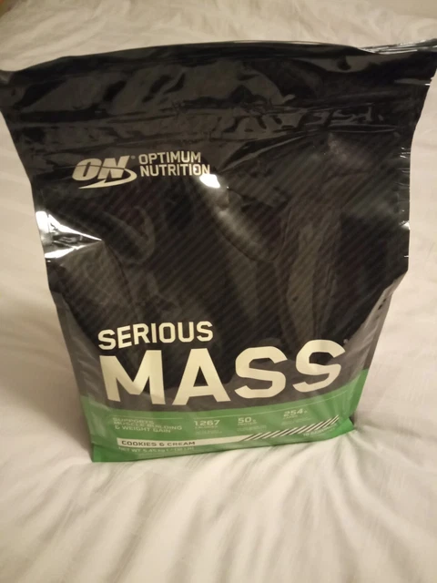 OPTIMUM NUTRITION SERIOUS Mass 5.45kg Cookies and Cream Flavour £44.99 ...