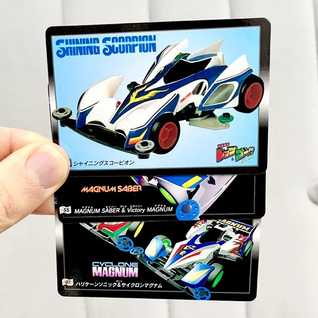 BANDAI 1997 TAMIYA Mini 4WD Model Cars Card Bundle Kit RC Junior RS ...