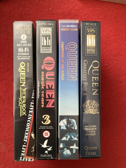 QUEEN 4 X Vhs Video Collection Greatest Flix Ii We Are The Champions ...