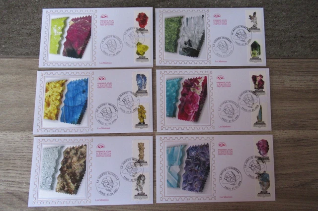 6 ENVELOPPES 1° Jour Soie / Le Monde Mineral - Fdc - 2016 / Tbe EUR 6,00 - PicClick FR