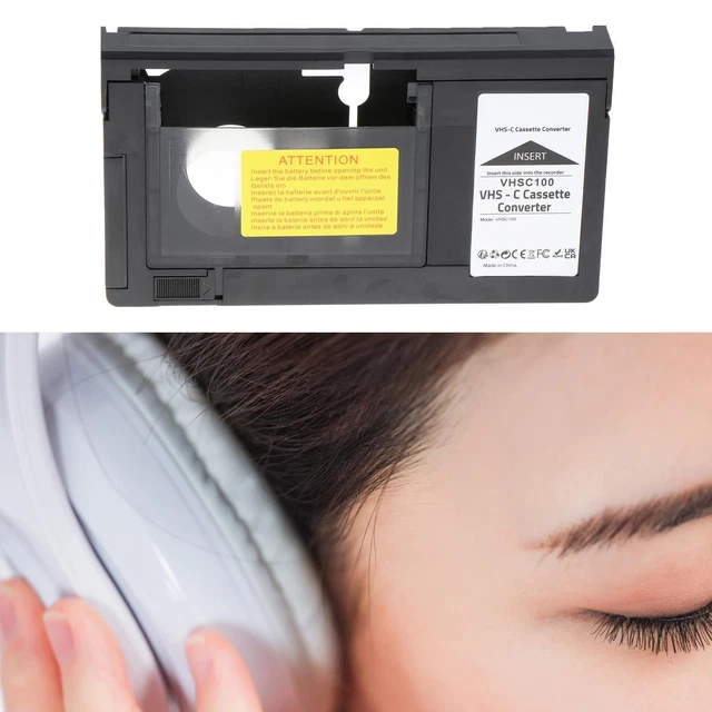 VHS C CASSETTE Adapter Video Cassette Player Portable Tape Player ...
