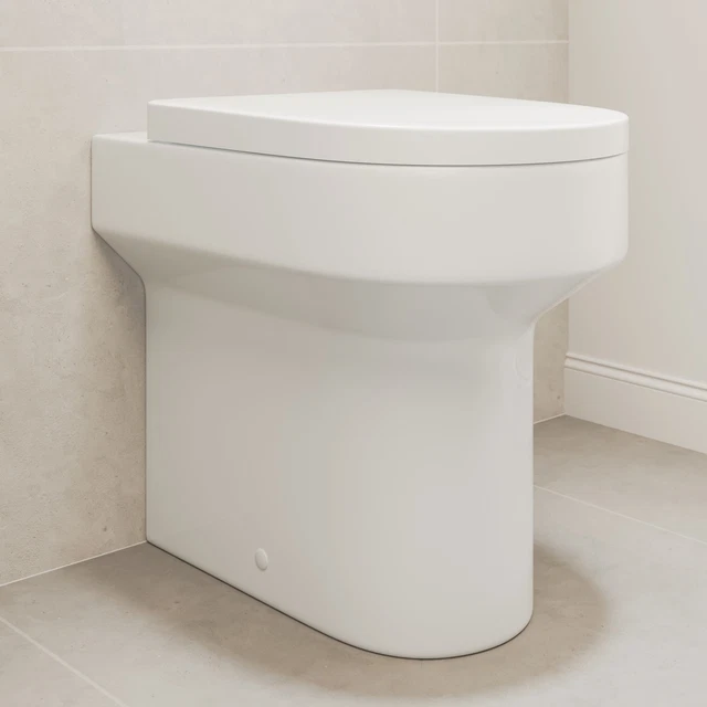 BACK TO WALL Rimless Comfort Height Toilet with Soft Close BUN ...