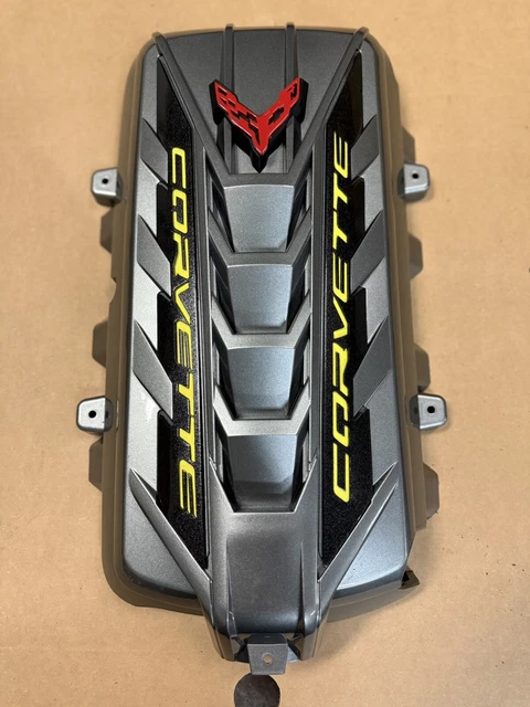 2020 -2024 C8 Corvette Stingray Engine Cover Hypersonic Gray Red Yellow ...
