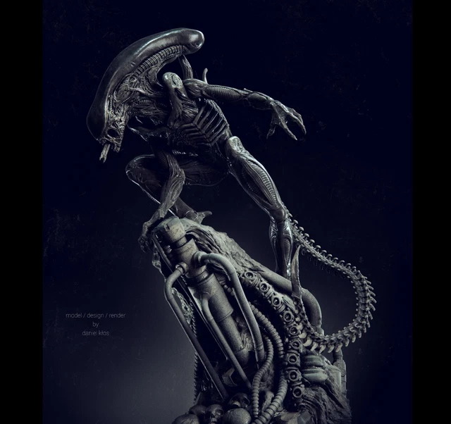 ALIEN XENOMORPH RESIN 3d printed DIY model kit Figure 20cm tall £54.99 ...