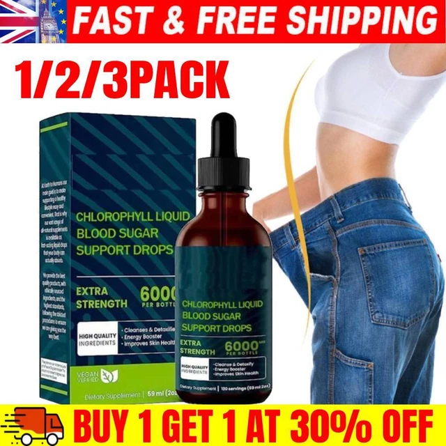 1-3X CHLOROPHYLL ALL-NATURAL Extract Liquid Drops Water Soluble Mint ...