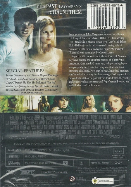 THE FOG - UnRated - Tom Welling, Maggie Grace, Selma Blair, DeRay Davis ...