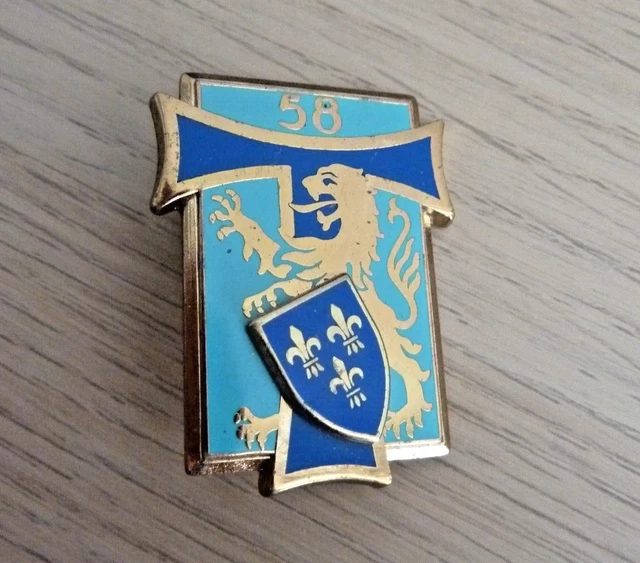 ORIGINAL MILITARY INSIGNIA 58° Transmission Regiment / Delsart Tbe £5. ...