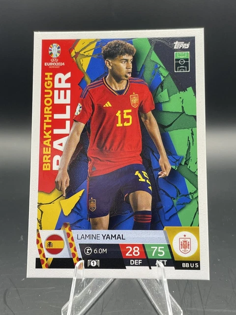 BREAKTHROUGH BALLER LAMINE Yamal Match Attax EURO 2024 Euro 24 Spagna ...