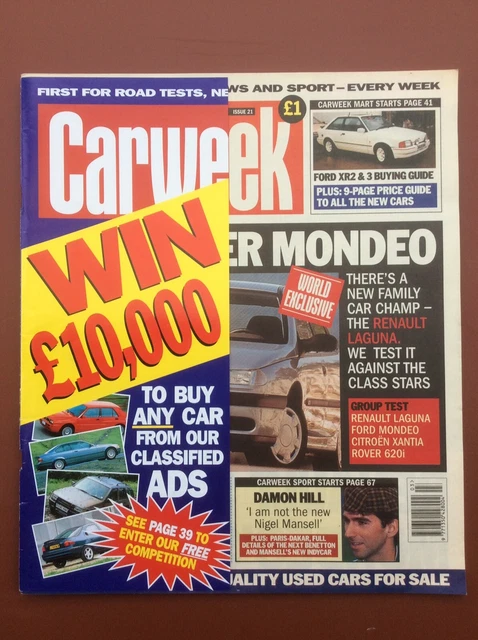 CARWEEK CAR MAGAZINE 19 January 1994 Issue 21 £12.91 - PicClick UK