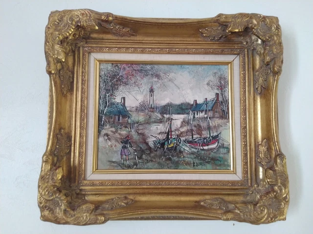 TABLEAU ANCIEN HUILE sur toile signé EUR 450,00 - PicClick FR