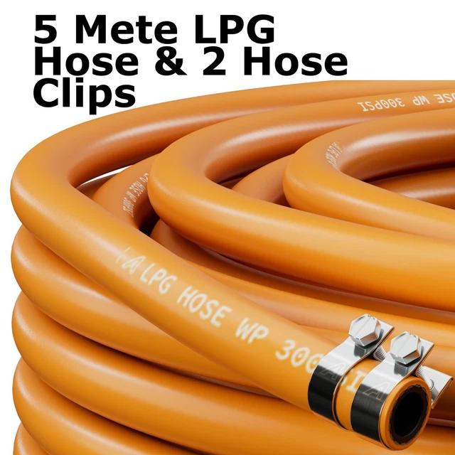5 METRE - Caravan Motorhome LPG / Propane / Butane hose 8mm gas pipe ...
