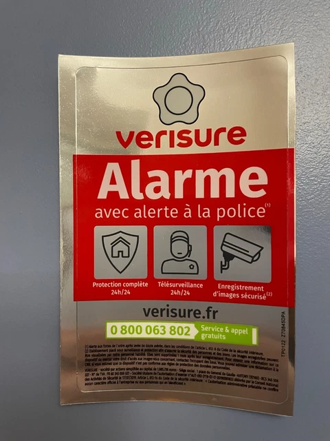 AUTOCOLLANT NEUF 15X9,5CM Verisure Securitas Direct AUTHENTIQUE EUR 13 ...
