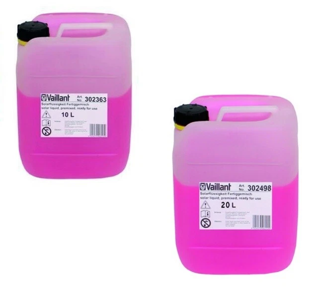 LIQUIDE SOLAIRE VAILLANT 10/20 litres antigel jusqu'à -28 °C | 302363/302498 EUR 92,95 - PicClick FR