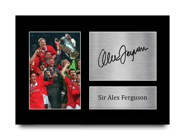 SIR ALEX FERGUSON Printed Autograph Picture Man United Legend Signed ...