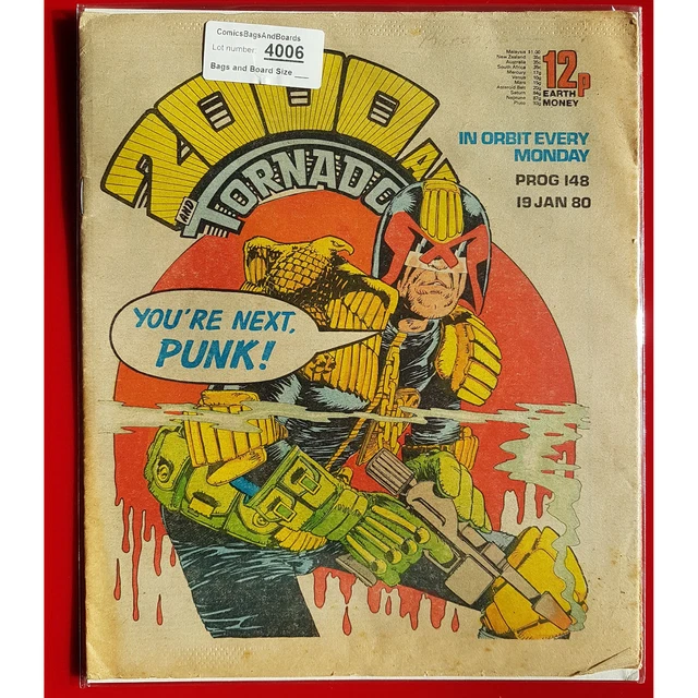 2000AD PROG 148 Judge Dredd Tornado Comic Book 19 1 80 UK 1980 (lot ...