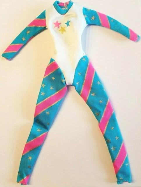 70-80S STYLE SUPER Gymnast Barbie Stretch One Piece Workout Jumpsuit ...