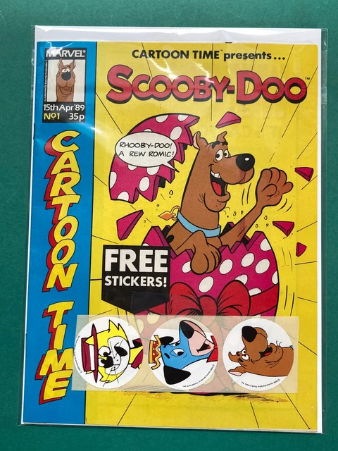 SCOOBY-DOO CARTOON TIME #1 with Stickers NM (Marvel 1989) High Grade ...