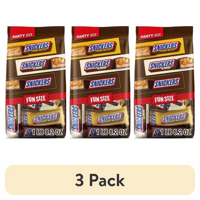 SNICKERS MILK CHOCOLATE Candy Bars Fun Size Variety Pack, - 24.02 oz (3 ...