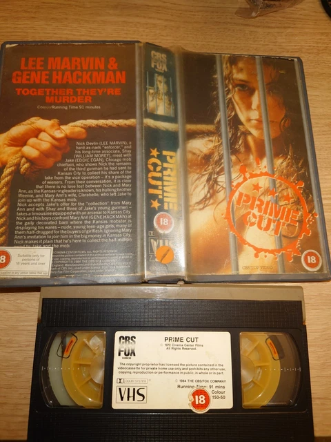 PRIME CUT VHS Ex Rental Small Box CBS FOX Thriller Lee Marvin Gene ...