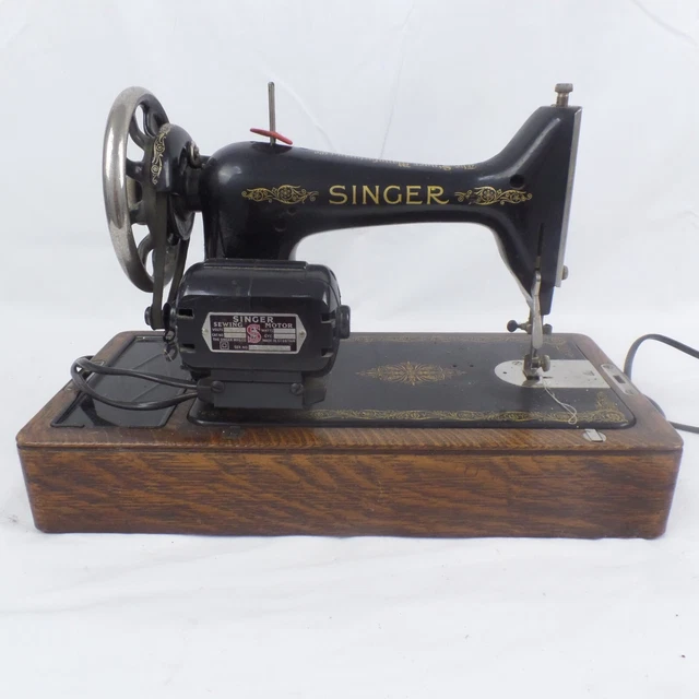VINTAGE SINGER HAND Crank Sewing Machine Motor Instructions Storage ...