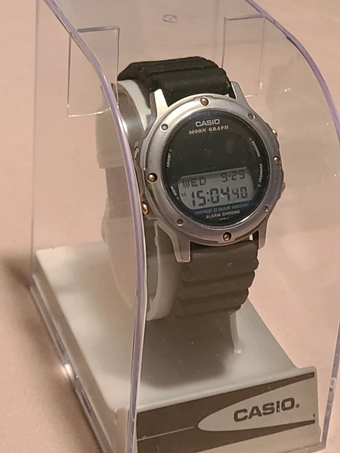 CASIO MOON GRAPH module QW 832 pre G shock Stainless Steel GMW-61 60 15 ...