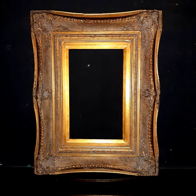 ANCIEN CADRE FORMAT 4m 33 x 19 Tableau 19ème Bois Doré Palmettes Époque ...