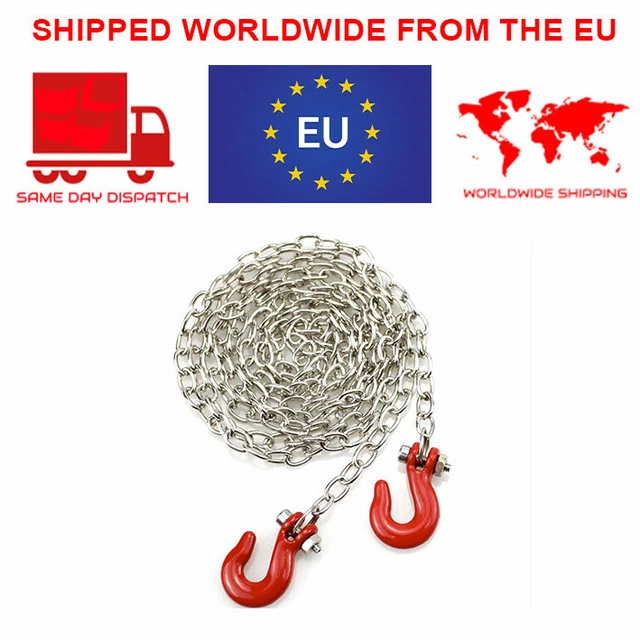 RC CAR CRAWLER Metal 1/10 Tow Chain & Hooks Scale Accessories For rc4wd ...