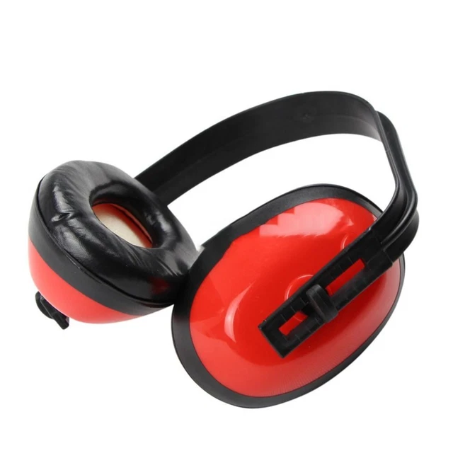 RED SAFETY EAR Muffs Plastic Soundproof Shooting Earmuffs Ear Defenders ...