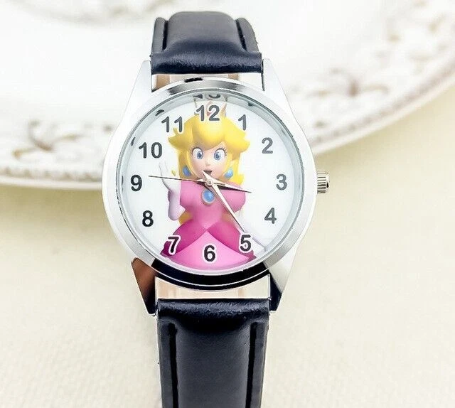 SUPER MARIO CHARACTER Princess Peach Cartoon Electronic Quartz Watch ...