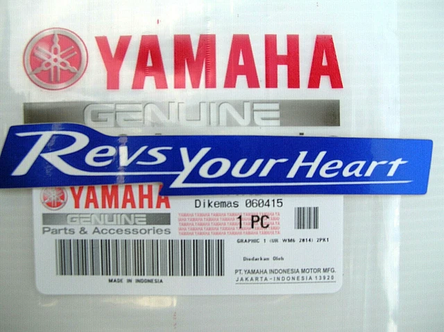 GENUINE YAMAHA LETTERING Sticker *REVS YOUR HEART Logo Sticker Decal ...