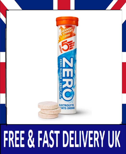 HIGH5 ZERO ELECTROLYTE Hydration Tablets Added Vitamin C - (Orange ...