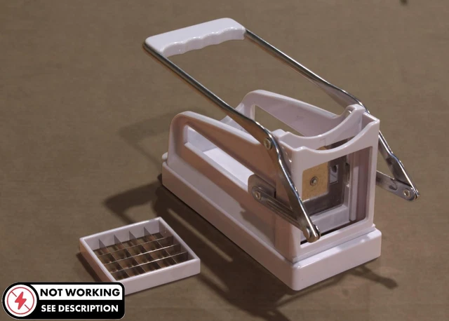 KITCHENCRAFT LEVER ARM Stainless Steel Blade Potato Chipper White NOT ...