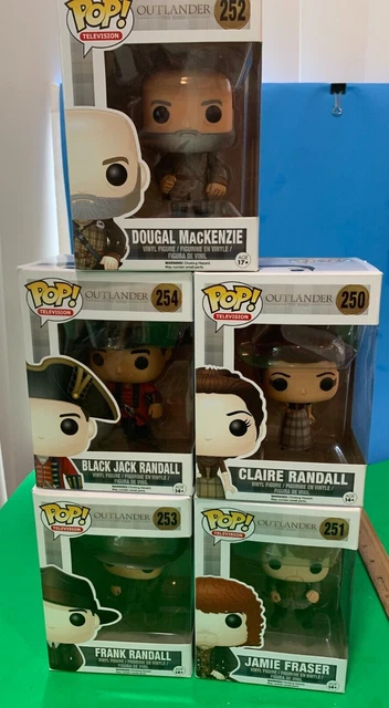 FUNKO POP OUTLANDER COMPLETE SET Claire #250, Jamie #251, 252, Frank ...