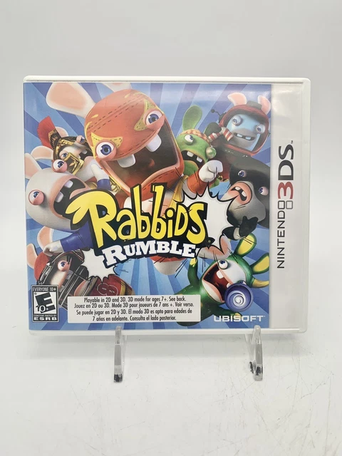 RABBIDS RUMBLE NINTENDO 3DS 2012 Complete Case Cartridge Manual CIB ...