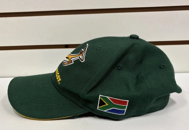 SA RUGBY SPRINGBOKS Green Cap – South Africa Flag – One Size Fits All ...