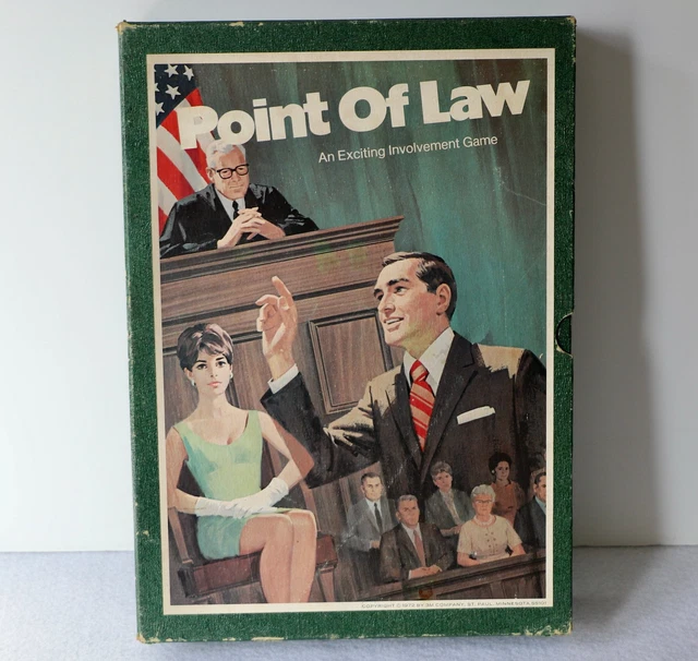 VINTAGE 3M POINT of Law Bookshelf Board Game Legal Case Scenarios (1972 ...