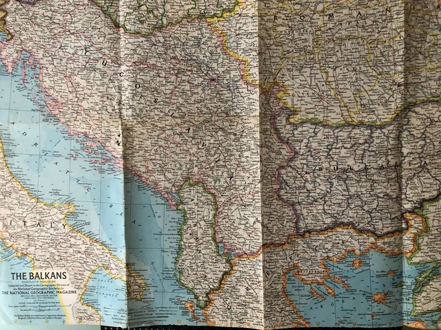 MAP OF THE Balkans. Classic National Geographic Map From 1964. £7.58 ...