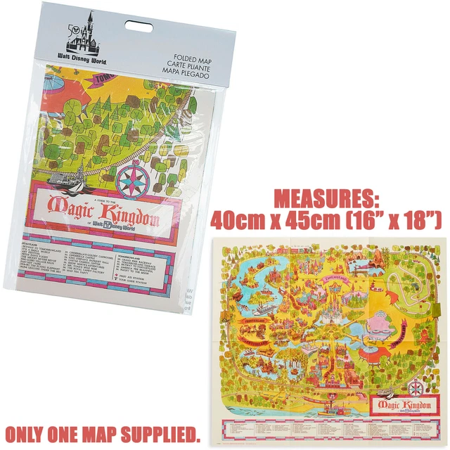 WALT DISNEY WORLD Park Magic Kingdom 50th Anniversary Vault Map ...