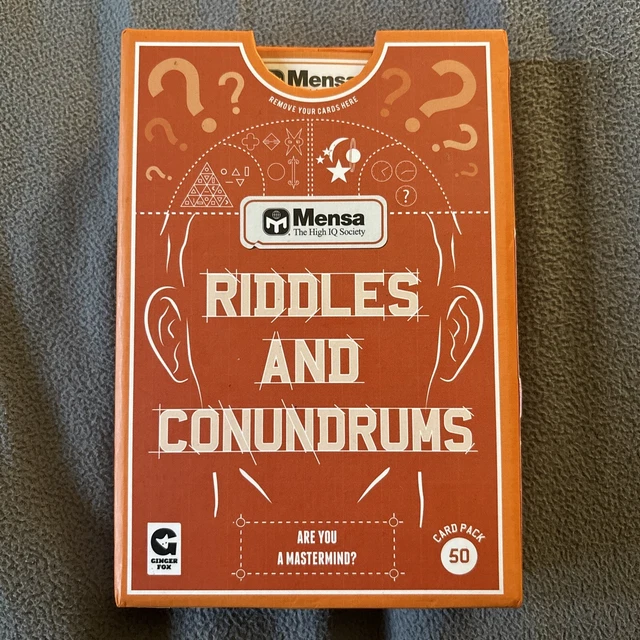 RIDDLES AND CONUNDRUMS Card Game Mensa The High IQ Society £3.29 ...