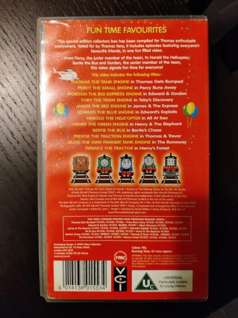 VHS THOMAS THE Tank Engine - Fun Time Favourites £10.00 - PicClick UK