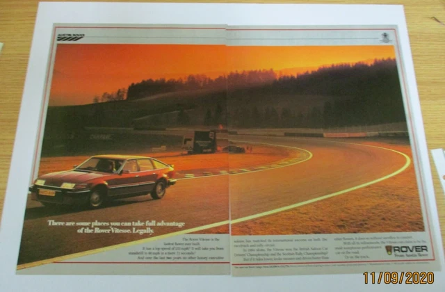 AUSTIN ROVER VITESSE 2 page (not joined ) Advert Classic Cars of the 80 ...