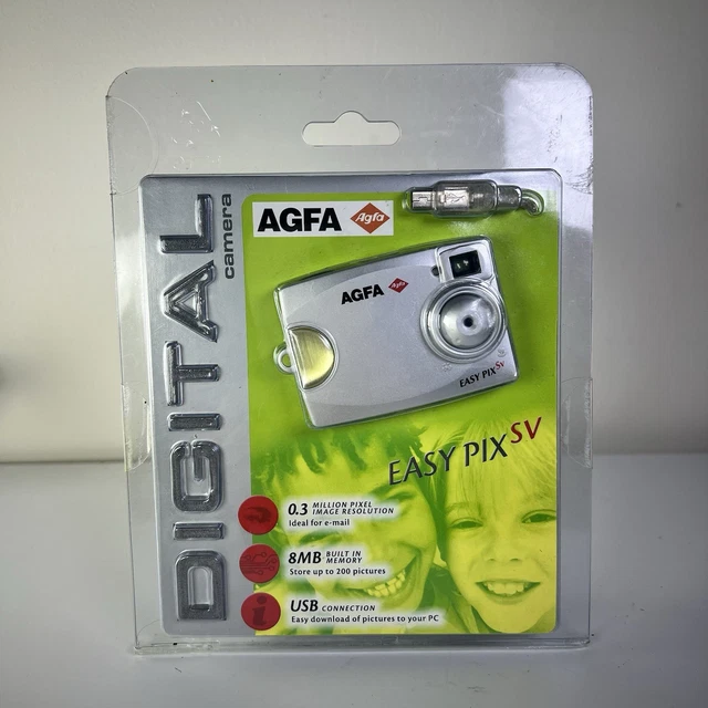 AGFA EASY PIX SV Compact Digital Camera 2.0 MP Silver Brand New Sealed ...