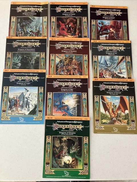 DUNGEONS AND DRAGONS Dragonlance Modules DL 1-10 Huge Map Pieces Clean ...