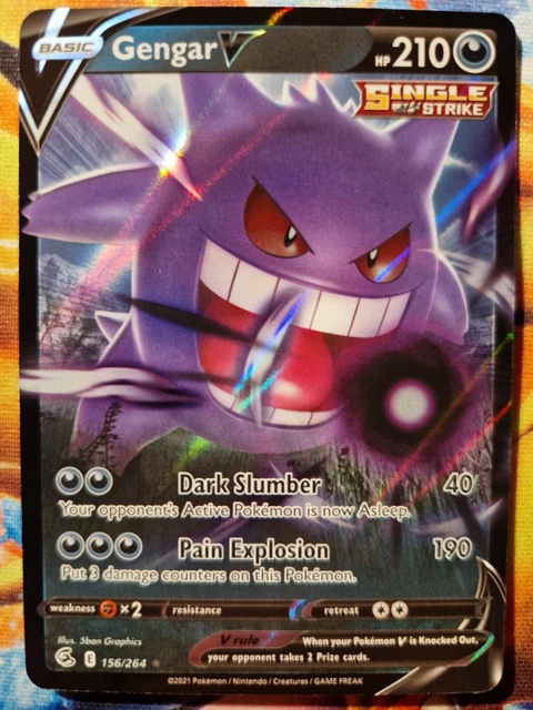 GENGAR V POKEMON Card, Fusion Strike, 156/264 EUR 4,82 - PicClick DE
