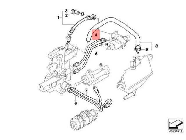 ORIGINAL BMW E46 Coupe Manual Transmission Hydraulic Pipe 23427507044 £ ...