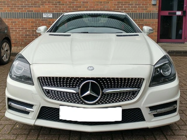 MERCEDES BENZ SLK R172 2011-2015 Noir Chrome Diamant Grille AMG Aspect ...
