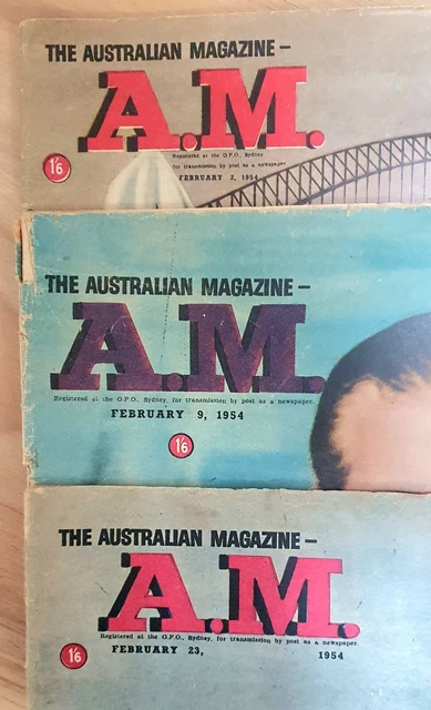 70+ YEARS RARE A.M. The Australian Magazine 1954 x 7 of - Royal Family ...