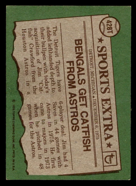 1976 TOPPS TRADED Baseball #428T Jim Crawford excellent état/ex EUR 2 ...