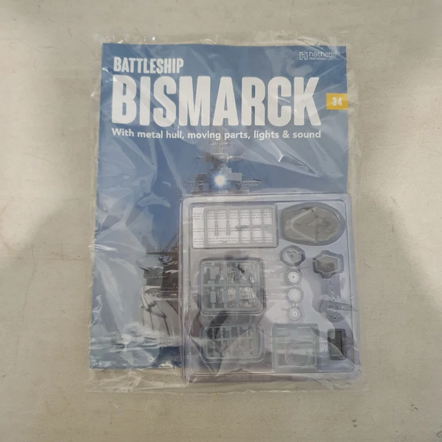 HACHETTE PARTWORKS BUILD the Battleship Bismarck Scale 1:200 issue 34 £ ...